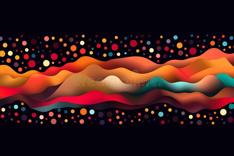 Background Wallpaper - Colorful Wavy Pattern Surrounded by Colorful ...