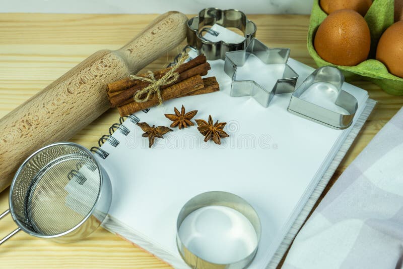 Background Wallpaper for Cooking. on the Table, Sprinkled with Flour ...