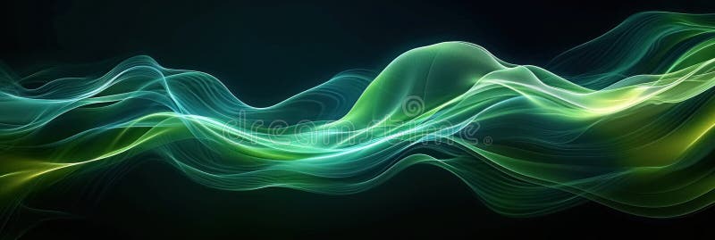 Background Wallpaper with Green Glowing Smoke Elements, Abstract ...