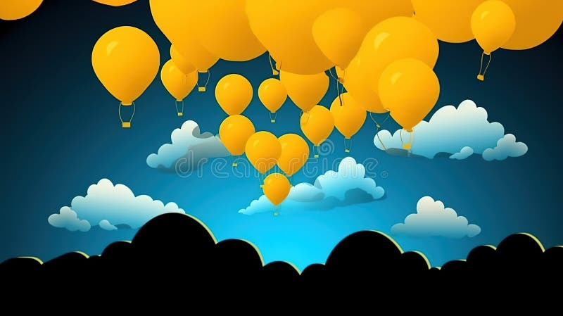 Background Wallpaper with Lots of Balloons Stock Illustration ...