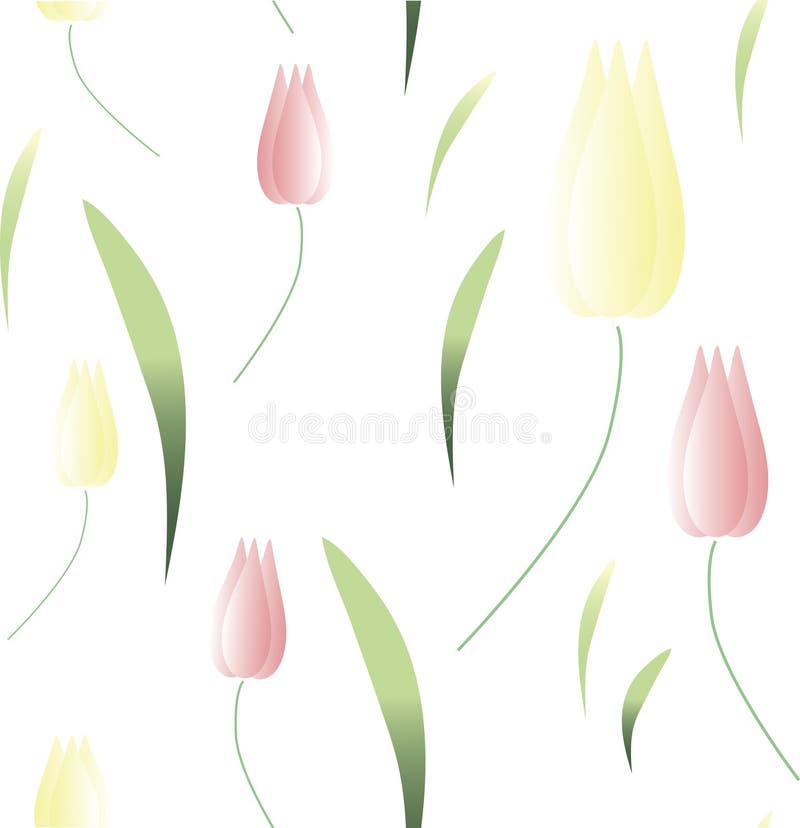Background Wallpaper with Spring Tulips. Vector Stock Vector ...