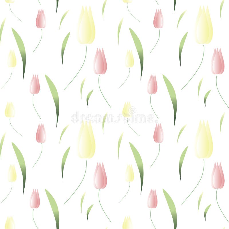 Background Wallpaper with Spring Tulips. Vector Illustration Stock ...