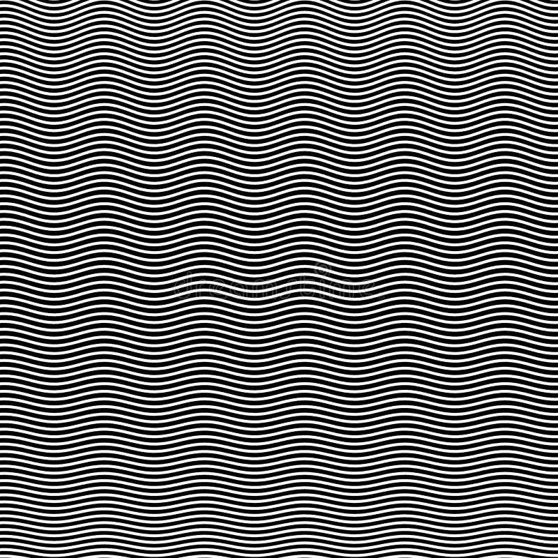 Wavy black and white lines stock illustration. Illustration of drawing ...