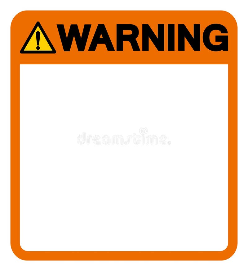 Background Warning Blank Symbol Sign,Vector Illustration, Isolate on ...