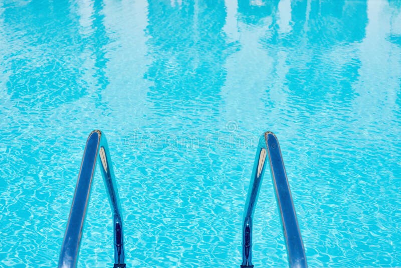 Background of Water in Blue Swimming Pool, Water Surface with a Sun ...