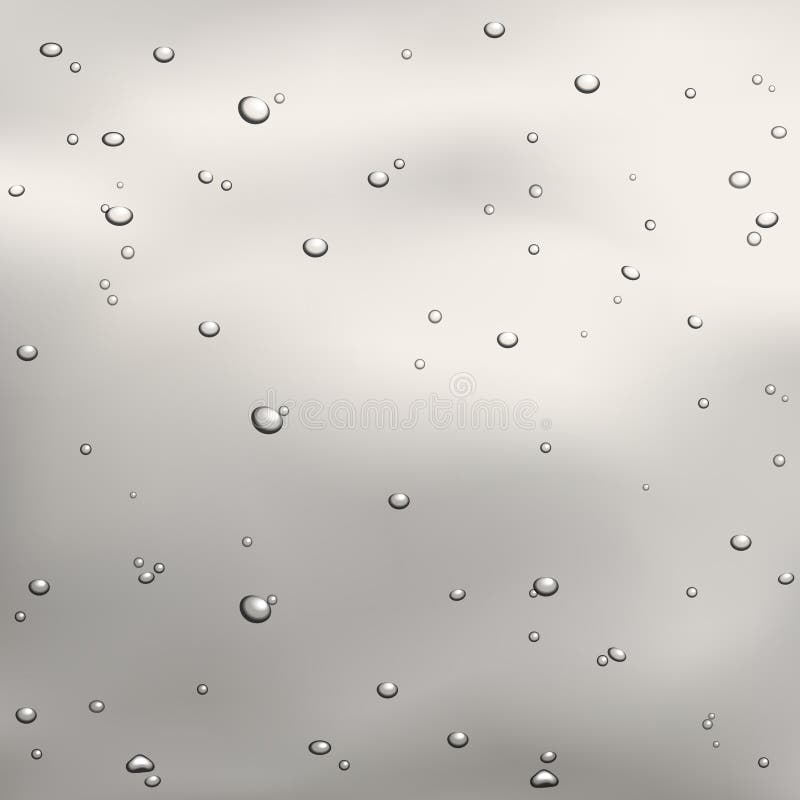 Background of Water Drops of Different Shapes with Shadows in Gray ...