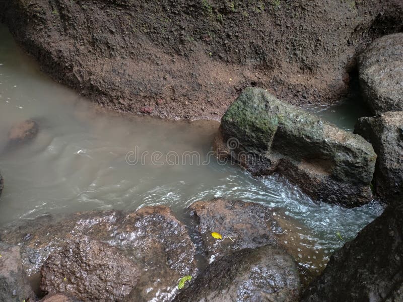 Background of Water Flow between Rocks. Stock Image - Image of aceh ...