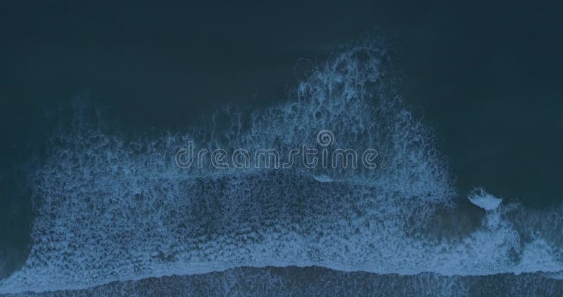 Dark Sea Water Surface, Dynamic Shot Aerial View of Dark Sea Surface ...