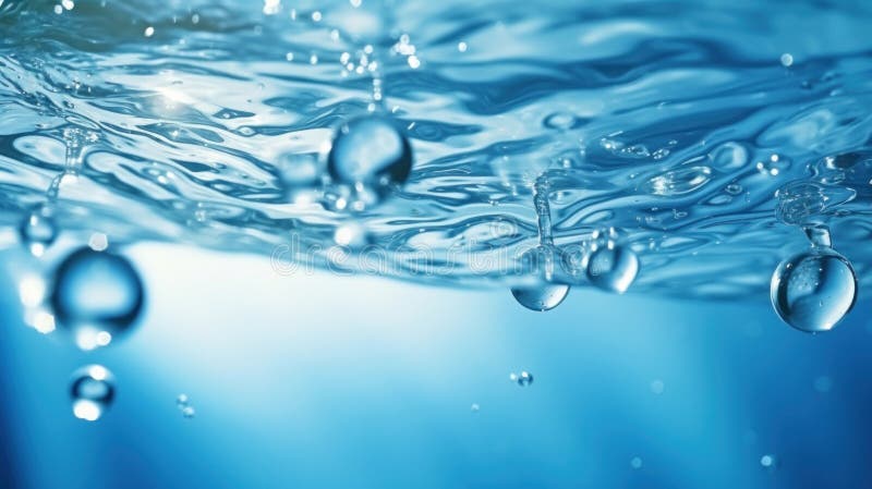 Background of Water Wave with Oxygen Bubbles in the Underwater Clear ...