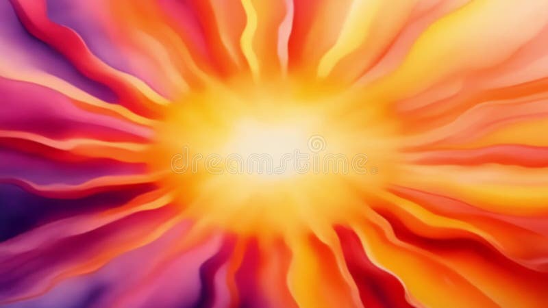 Background Watercolor Bright Sun with Liquid Rays. Stock Footage ...