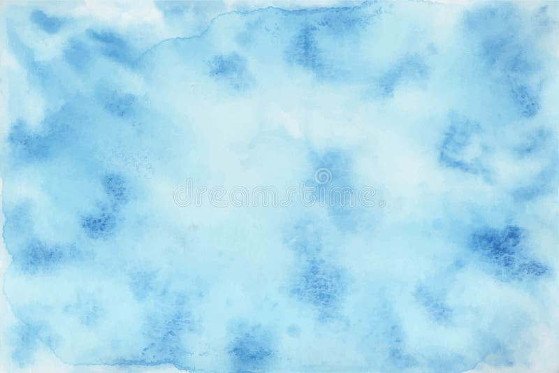 Background with Watercolor Hand Painted Blue Wash. Stock Vector ...