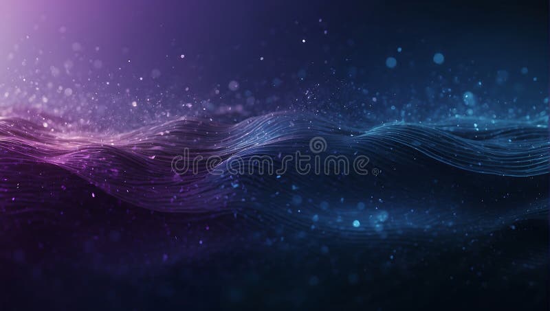The Background is a Wave in Shades of Deep Blue and Purple. Generative ...
