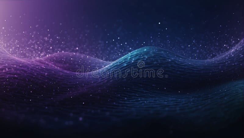 The Background is a Wave in Shades of Deep Blue and Purple. Generative ...