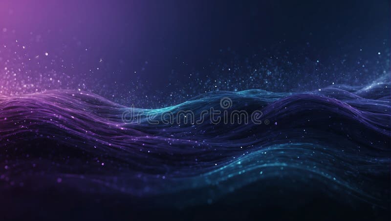 The Background is a Wave in Shades of Deep Blue and Purple. Generative ...