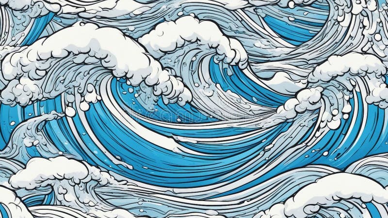 Background with Waves a Blue Water Wave Symbol, Showing the Fluidity ...