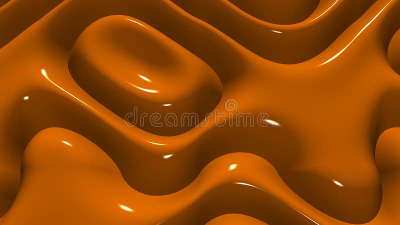 Background with Waves of Orange Paint, Looped, Reflection, Unique ...