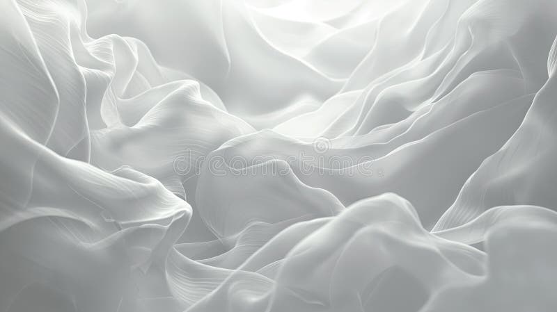 Background of Waves of White Fabric Stock Illustration - Illustration ...