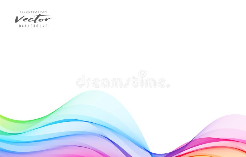 Background with Wavy Colored Lines Stock Vector - Illustration of ...
