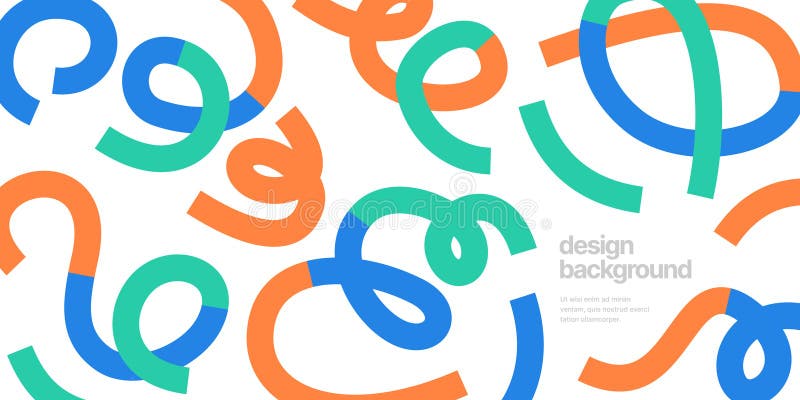 Background with Wavy Colored Shapes. Stock Illustration - Illustration ...