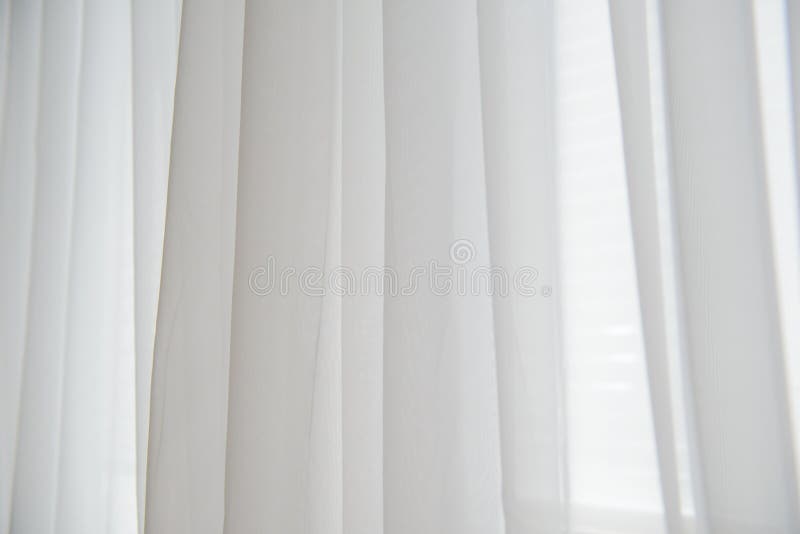 Background of the White Cloth Curtains on the Window Stock Photo ...