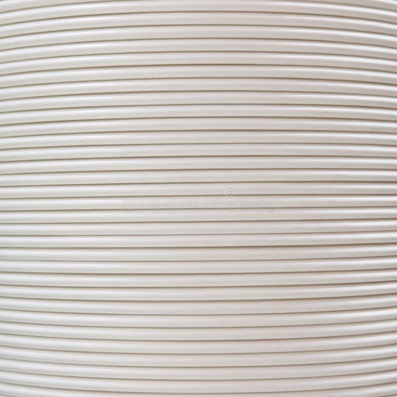 Background of White Corrugated Pipe. Texture of Corrugation Rings Close ...