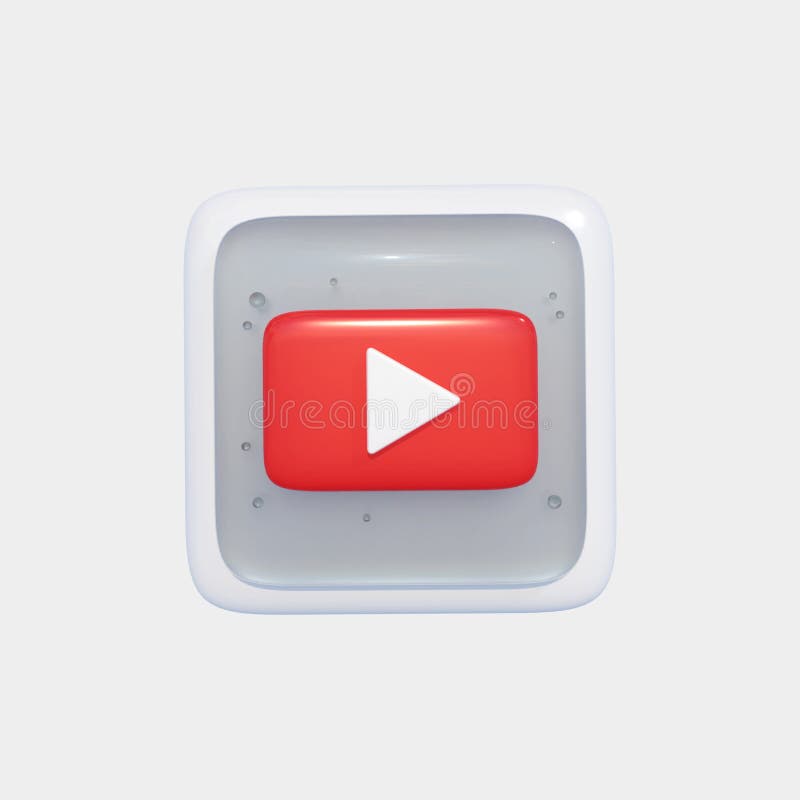 Youtube Social Media Icon Isolated on White Background 3d Illustration ...