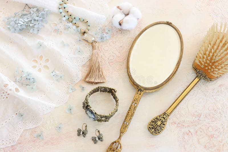 Background of White Delicate Lace Fabric, Neckless and Vintage Hand ...