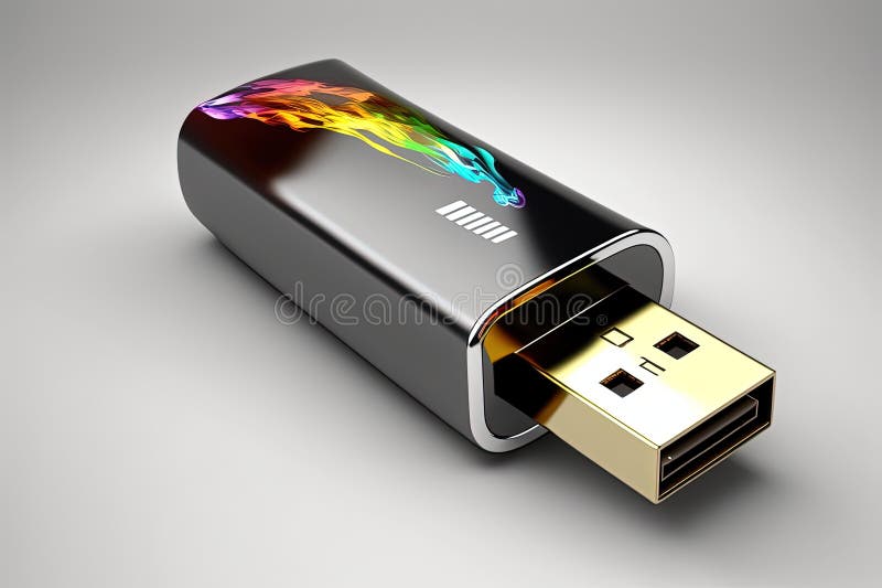 Background White Memory Flash Usb Stock Illustration - Illustration of ...