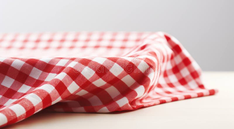 White Red Textile Checkered Tablecloth Background Cloth Textured Cotton ...