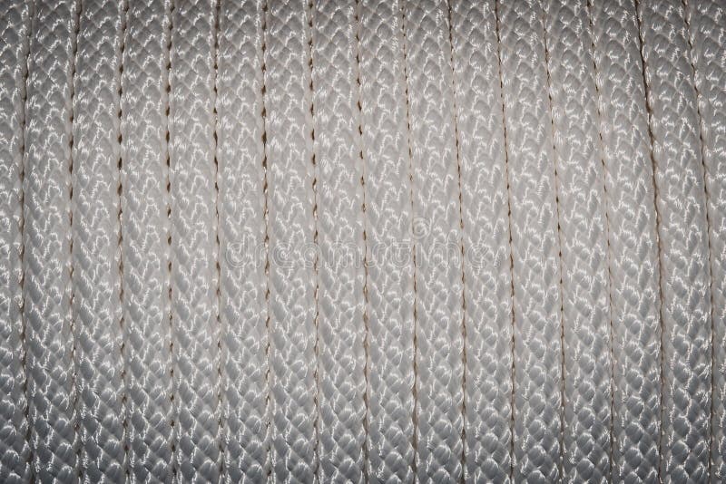 Background of White Nylon Ropes with the Light Falling Stock Image ...