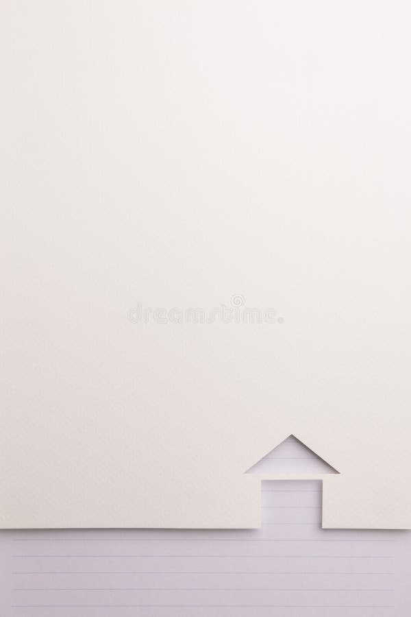 Basic House Cutout Background by Blue Line Note Border Stock Photo ...