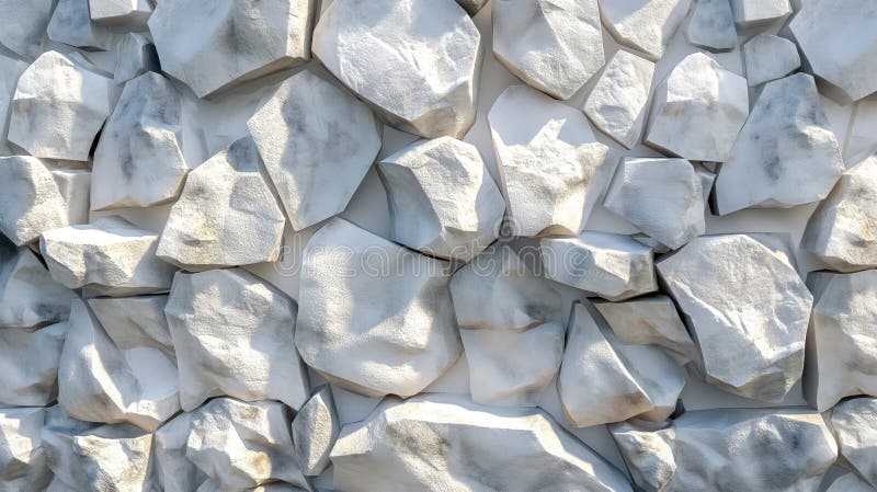 Background of White Stone Wall Texture or Pattern for Design and ...