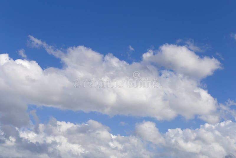 Background of White Summer Clouds on Blue Sky Stock Photo - Image of ...