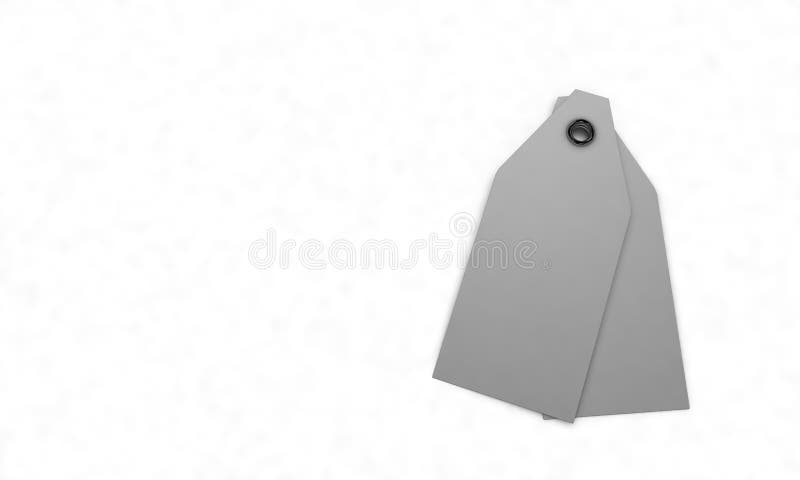 Background of White Tag, 3d Render Stock Illustration - Illustration of ...