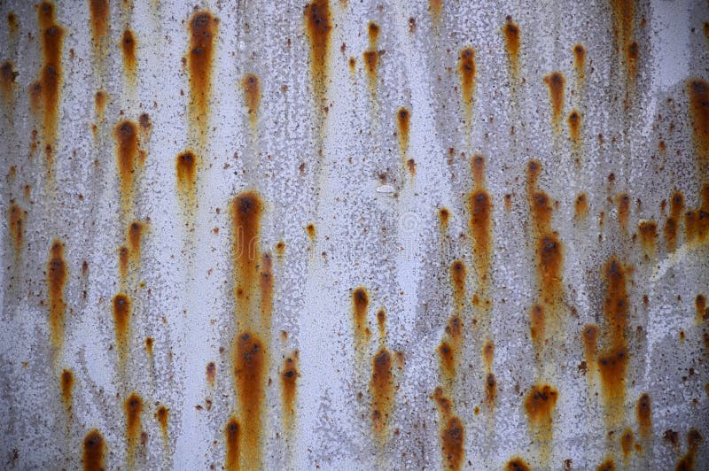 White Texture with Rusty Streaks Stock Photo - Image of steel, rusted ...
