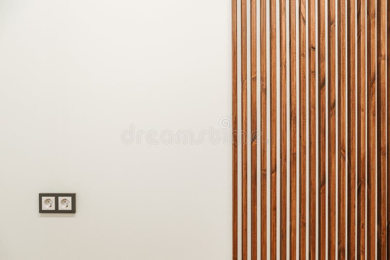 Background White Wall with Wooden Slats Stock Photo - Image of bright ...