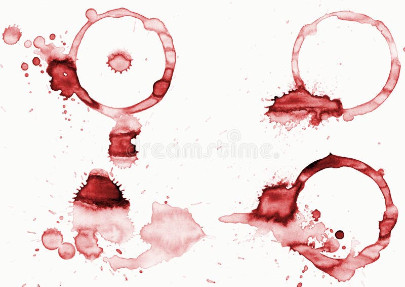Red Wine Ring Stains, Glass Marks Stock Photo - Image of mark, pattern ...
