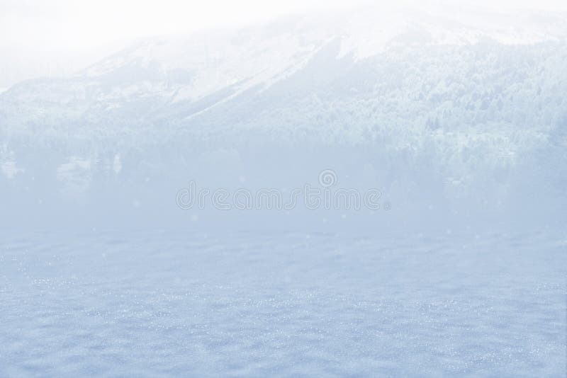 The Background of the Winter Landscape with Shining Snow and Mountains ...