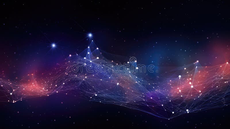 Background Wireframe Galaxy Abstract Stock Illustration - Illustration ...