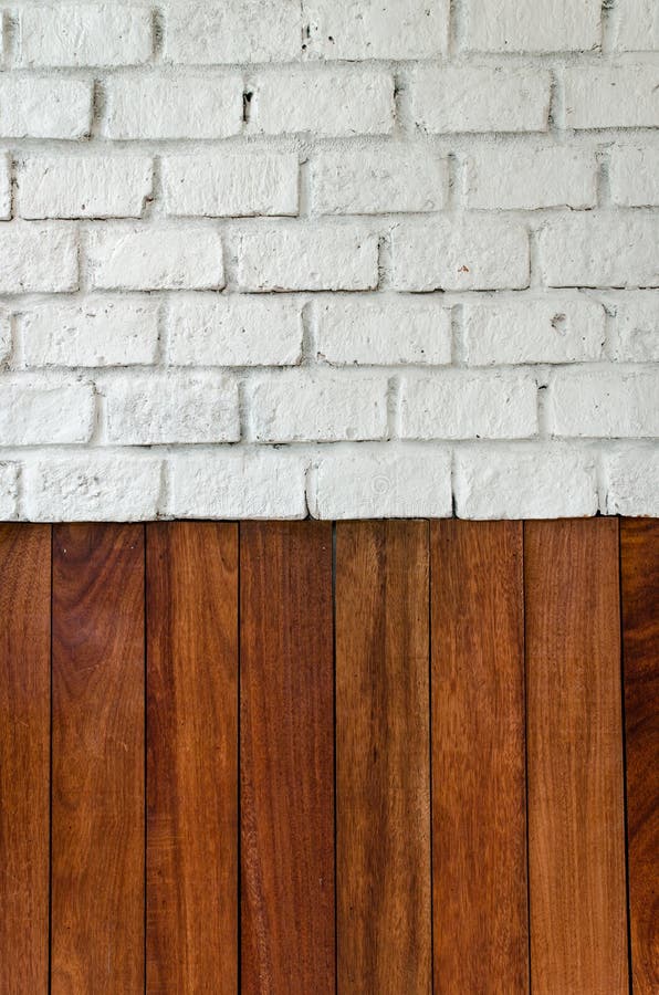 Background Wood and Brick Wall Stock Photo - Image of brick, dirty ...
