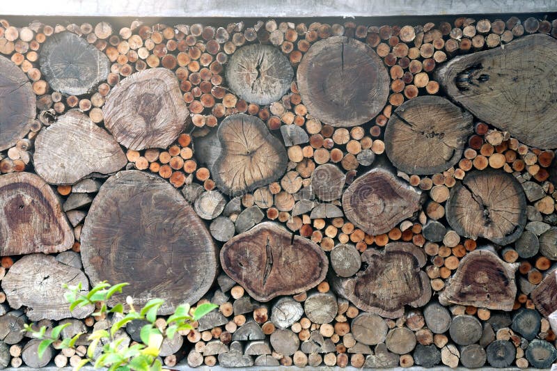 Background of Wooden Architecture: an Old Log Wall. Stock Image - Image ...