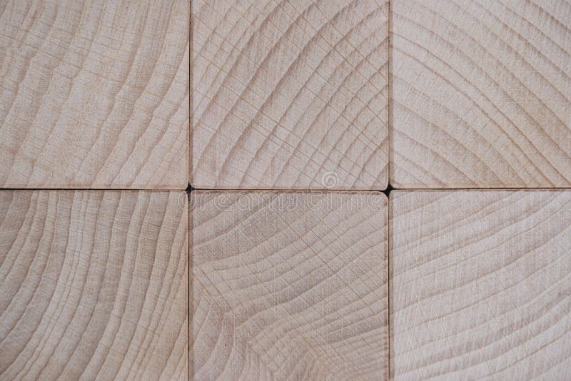 Background, Wooden Beech Texture of End of Square Cubes. Stock Image ...