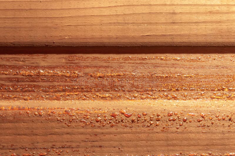 Background. Wooden Surface with Small Drops of Resin Stock Photo ...