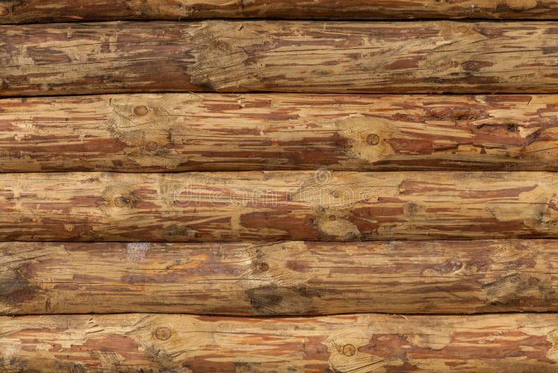 Background of Wooden Wall Texture of Crafted Logs Stock Image - Image ...