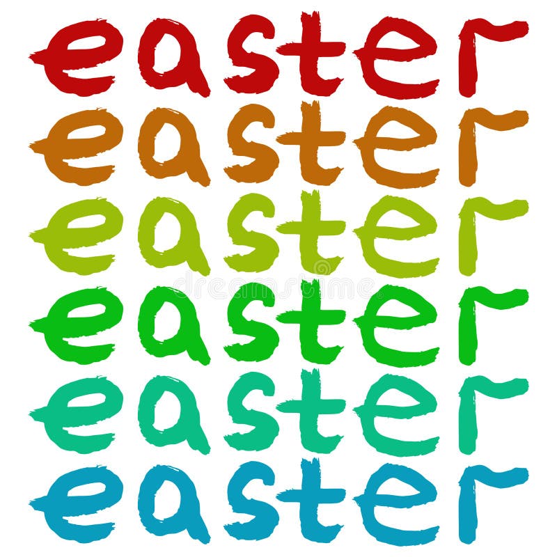 Background from the Word Easter. Lettering Easter. Brush Ink ...