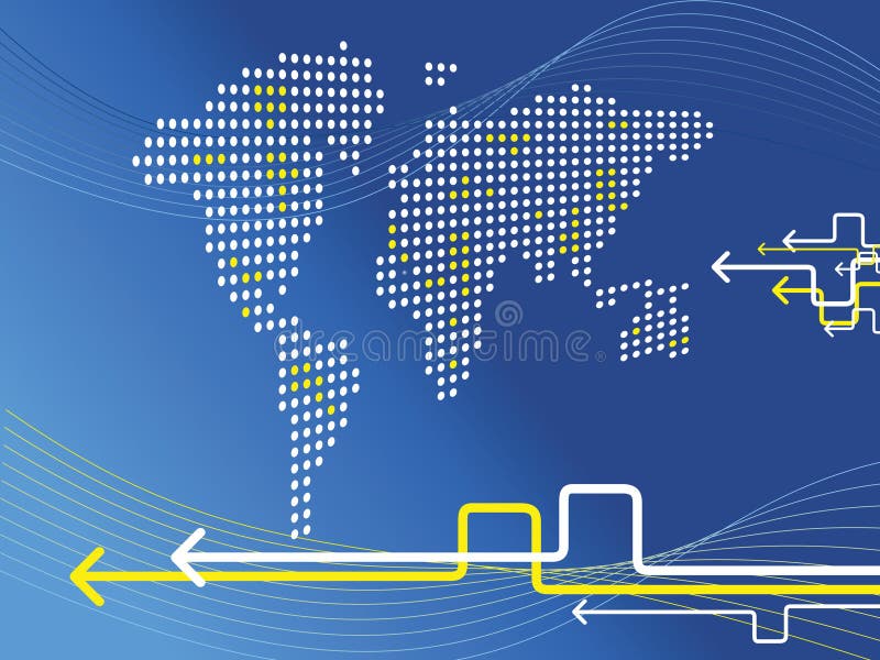 World map dynamic stock vector. Illustration of electronic - 20843327