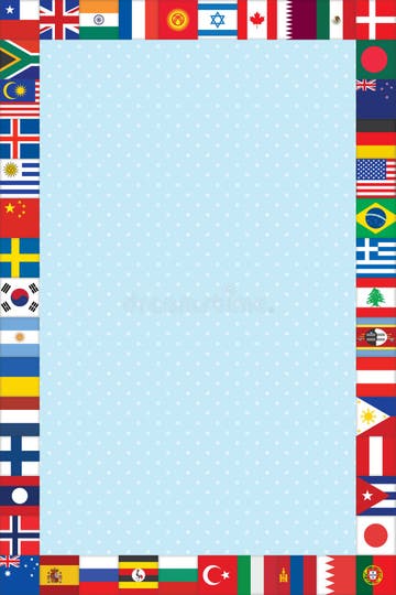 Background with World Flags Frame Stock Vector - Illustration of ...