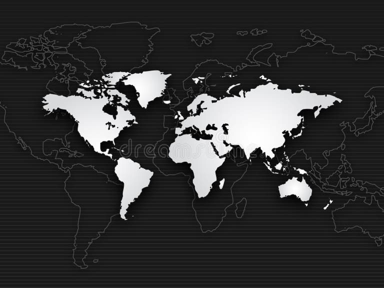Grayscale World Map Stock Illustrations – 17,888 Grayscale World Map ...