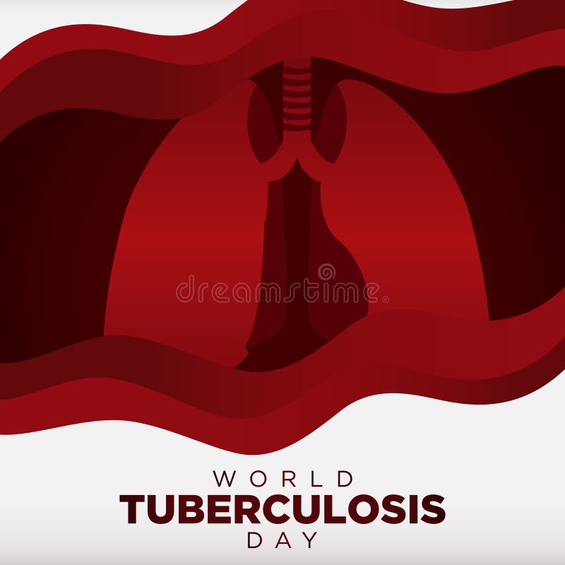 Background World Tuberculosis Day Paper Cut Design Style Stock Vector ...