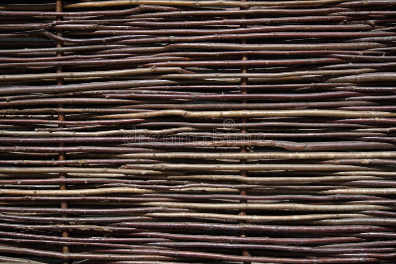 Woven willow wicker fence stock photo. Image of tradition - 59114976